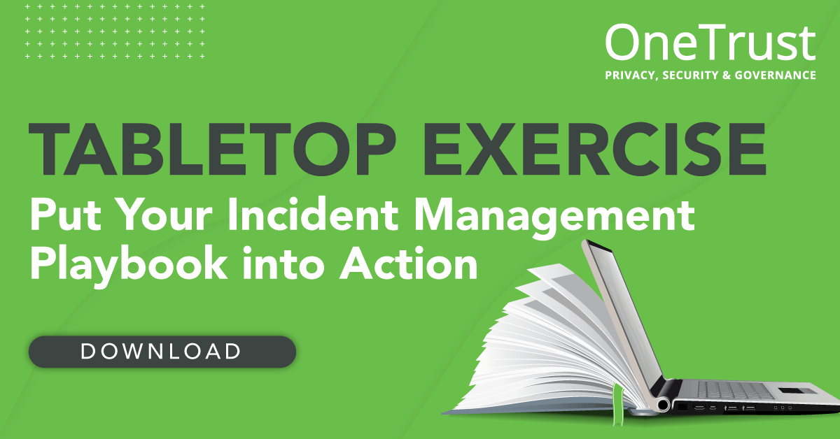 Incident Management Tabletop Exercise Resources OneTrust